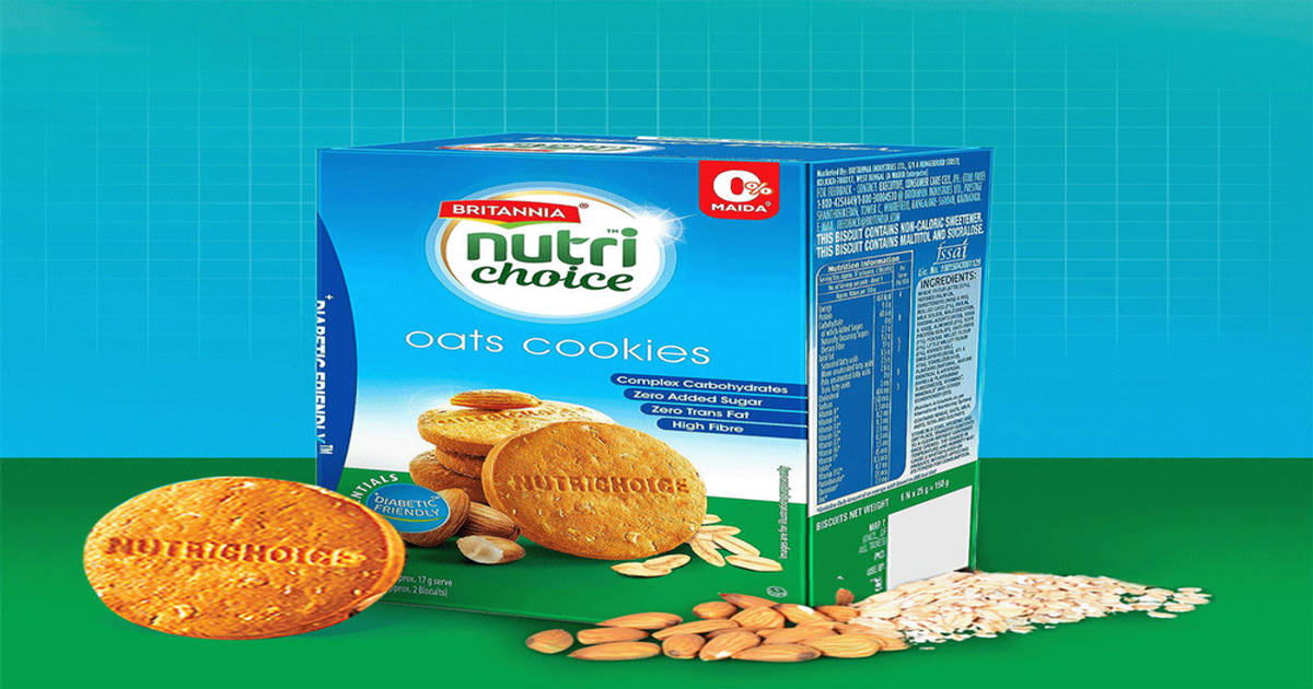Buy Britannia NutriChoice Oats Cookies | Diabetic Friendly, Zero Added ...