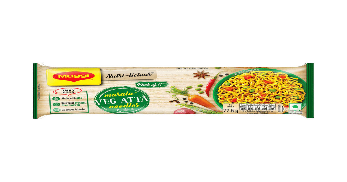 Buy MAGGI Nutri-licious Masala Veg Atta Noodles, Instant Noodles Online ...