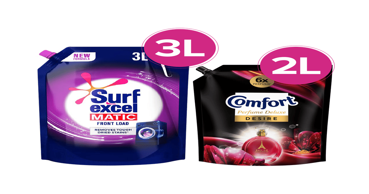 Buy Surf Excel Matic Front Load Liquid Detergent 3ltr And Comfort ...