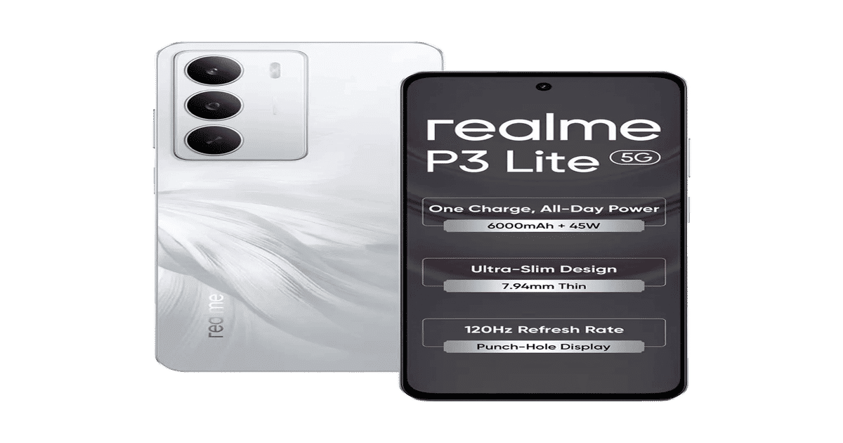 Buy realme P3 Lite | 6 GB RAM & 128 GB Storage | 6000 mAh Battery | 32 ...