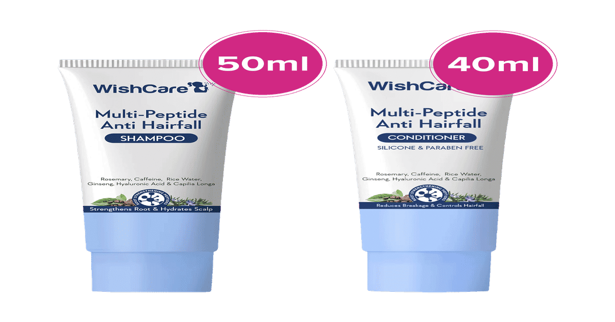 Buy WishCare Multi Peptide Anti Hairfall Shampoo,50ml & Multi Peptide ...