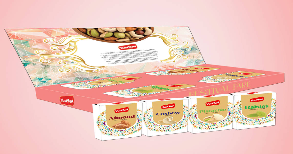 Buy Yum Yum Dry Fruits Gift Box 400g Online (400 g x 5) At Best Price