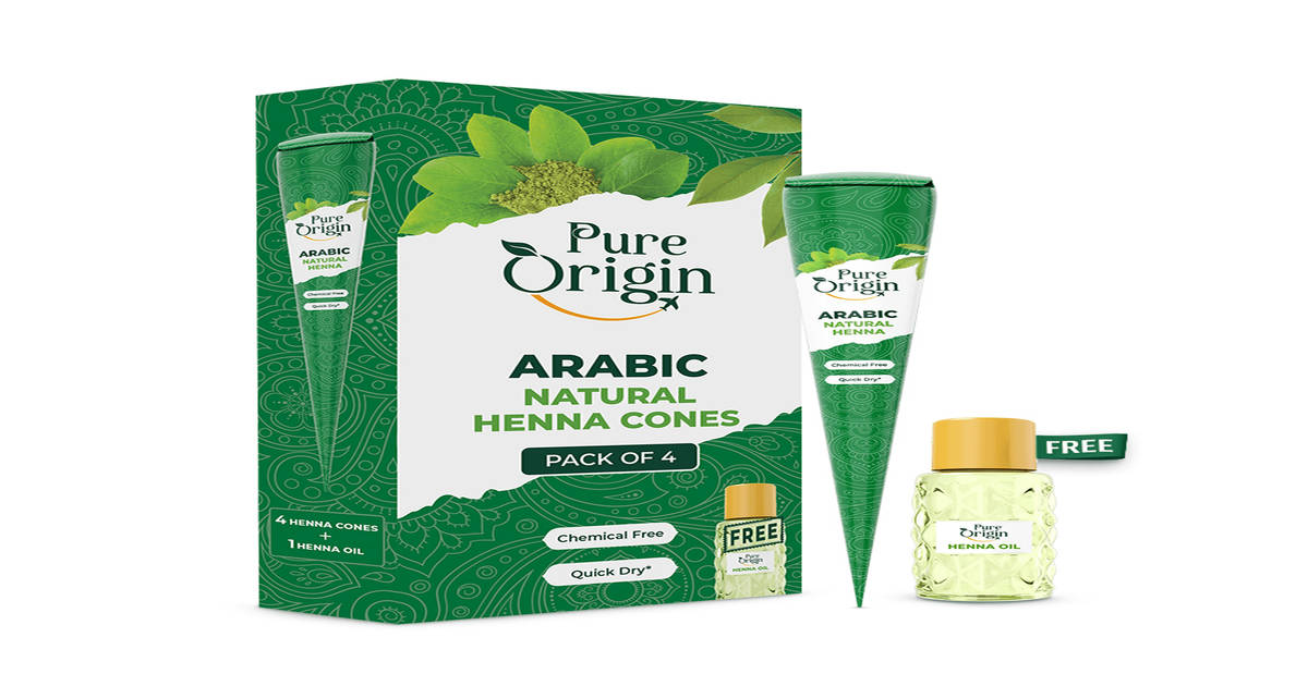 Buy Pure Origin Arabic Natural Henna Cone Online (1 pack) At Best Price