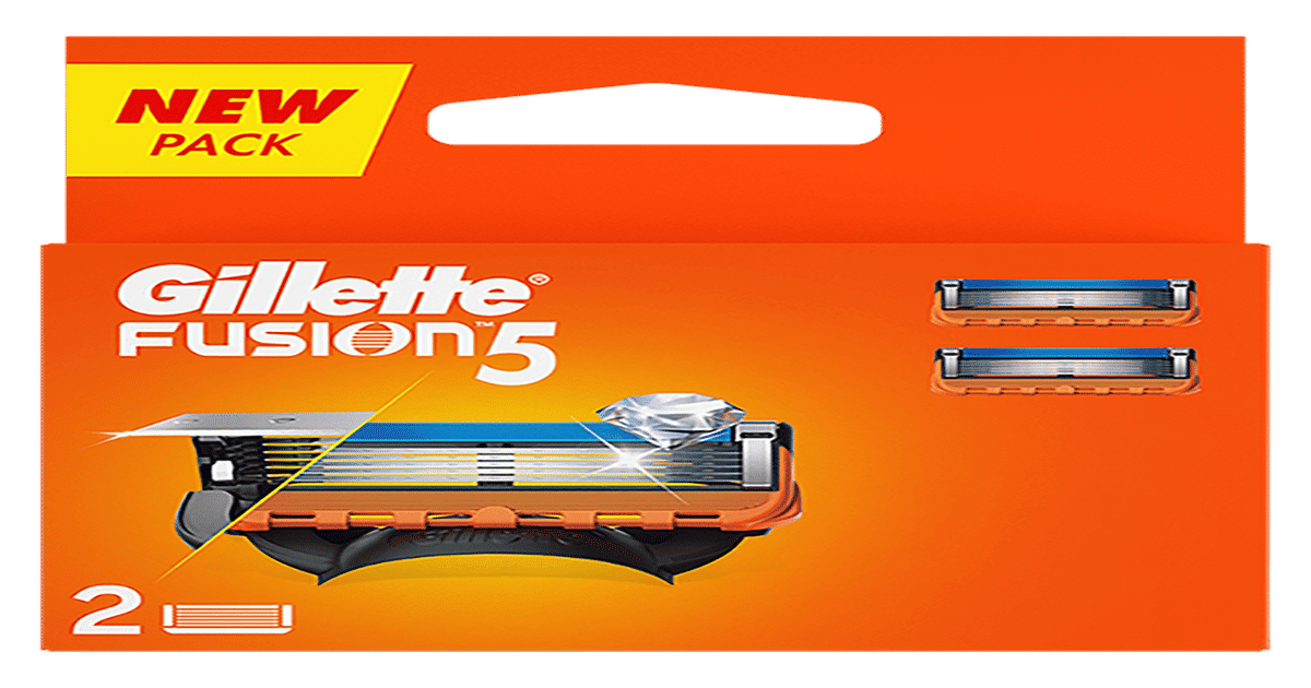 Buy Gillette Fusion Manual Shaving Blades for men 2 pieces Online (2 ...