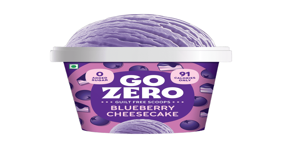 Buy Go Zero Bluberry Cheesecake Guilt Free Ice cream cup Online (100 ml ...