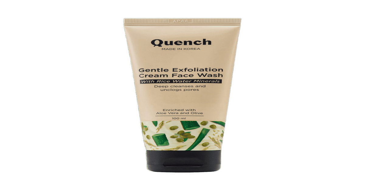 Buy Quench Korean Rice Water Gentle Exfoliation Cream Face Wash Online ...