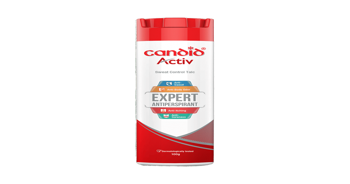 Buy Candid Activ Sweat Control Talc (Packaging Might Vary) Online (100 ...