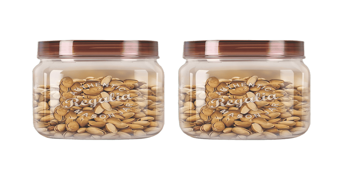 Buy Java Plastic Regalia Grocery Container (2000ml, Transparent, Brown ...