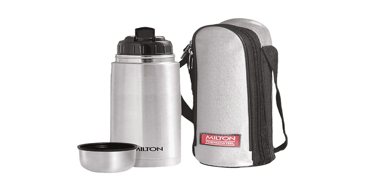 Buy MILTON Flip Lid SS Thermosteel Flask (500ml, Silver, With Bag ...
