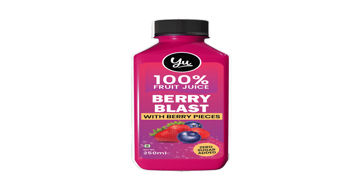Buy Yu 100% Fruit Juice - Berry Blast (Blueberry Pieces) Online (250 ml ...