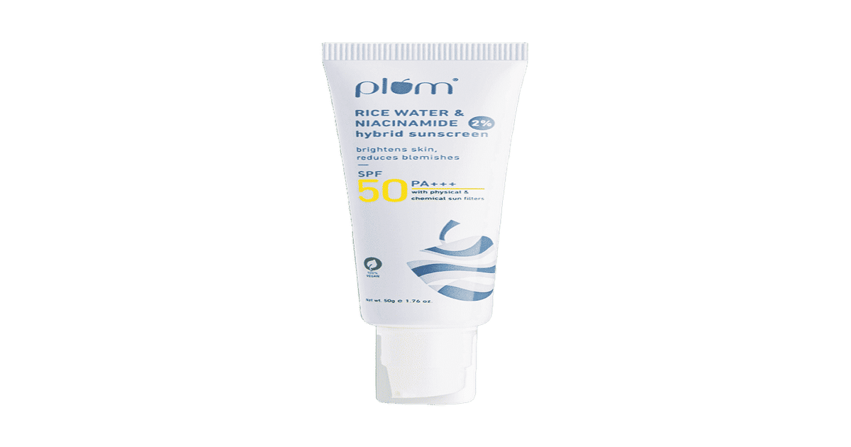 Buy Plum 2% Niacinamide & Rice Water Hybrid Face Sunscreen with Spf 50 ...