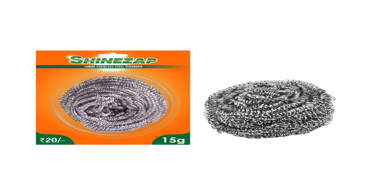 Buy Shinezap Stainless Steel Scrubber (15g, Silver) Online (1 Piece) At ...
