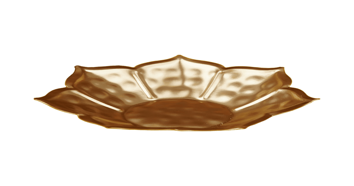 Buy ServDharm Lotus Shaped Metal Urli 6.2 Inch Online (1 Pack) At Best ...