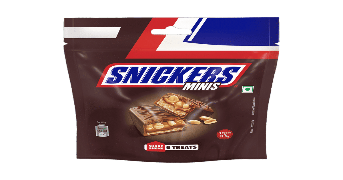 Buy Snickers Minis Chocolate Pack, Loaded With Peanuts, Nougat ...