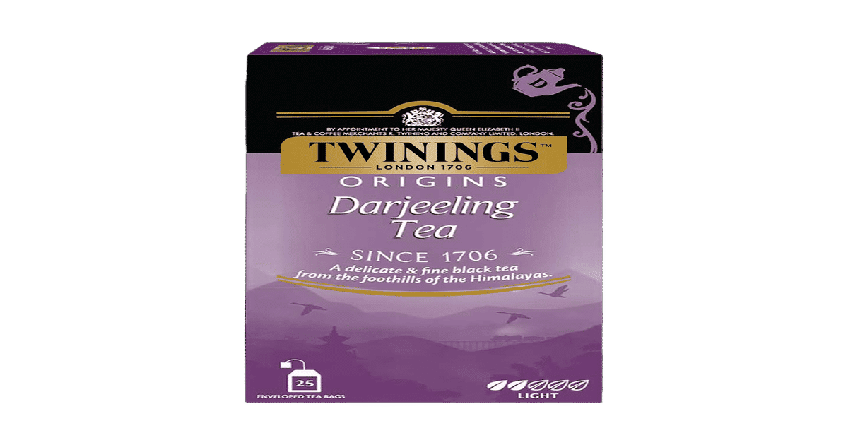 Buy TWININGS Darjeeling Premium Black Tea 25 Teabags Online (50 g) At ...