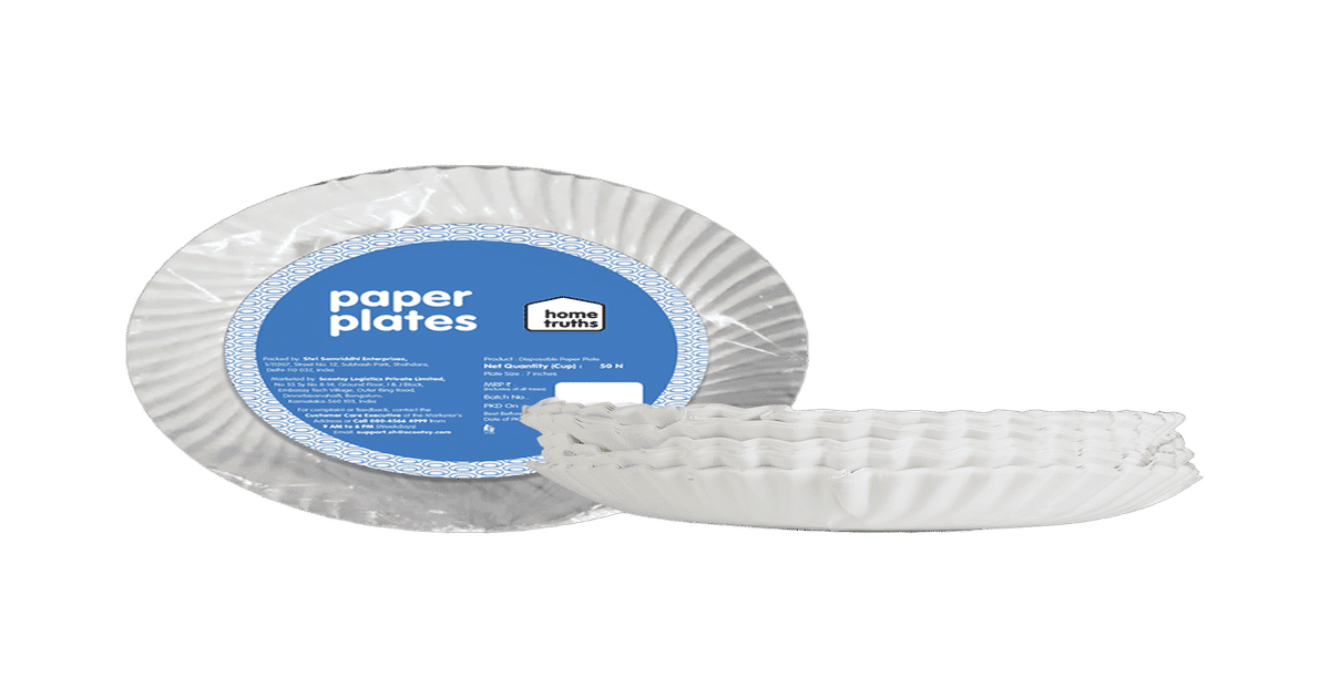 Buy Home Truths Paper Disposable Plate (Pack of 50) Online (50 Pieces ...