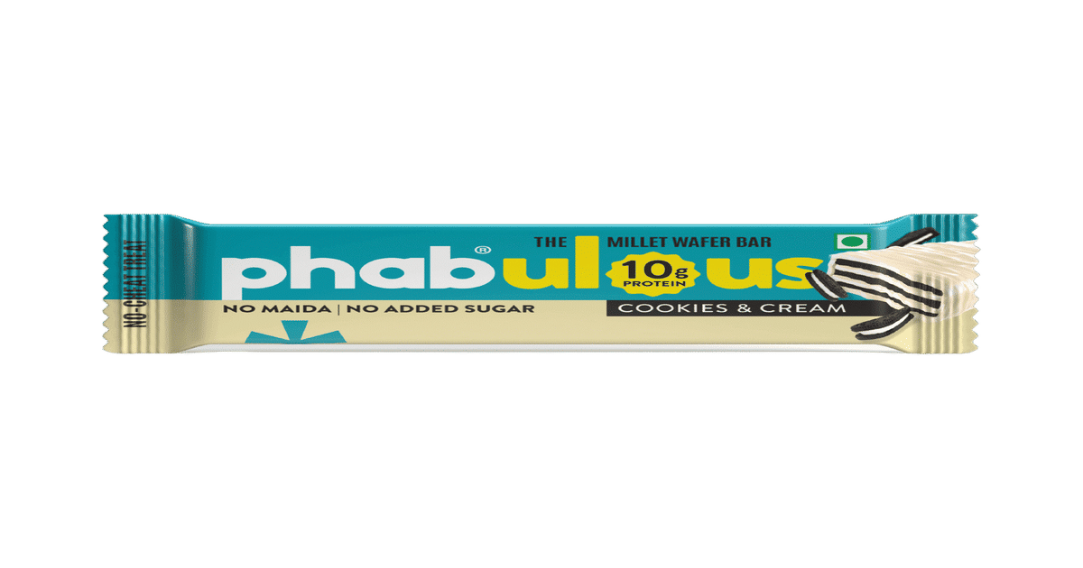 Buy PHAB 10g Protein Millet Wafer Bar Cookies & cream Online (40 g) At ...