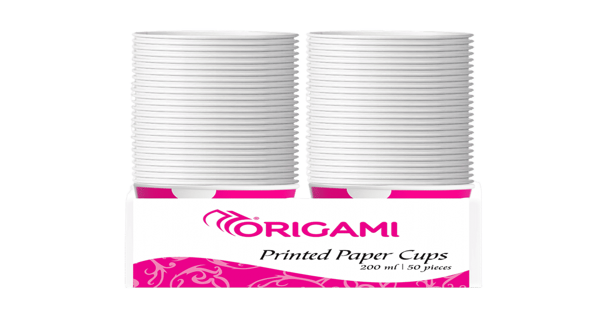 Buy Origami Disposable Printed Paper Cups Strong, Sturdy & Leakproof ...