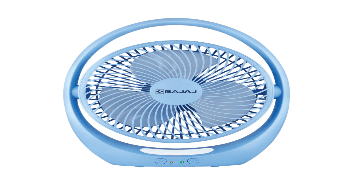 Buy Bajaj Pygmy Go 178 mm Mini Fan with LED Lighting Rechargeable Fan ...
