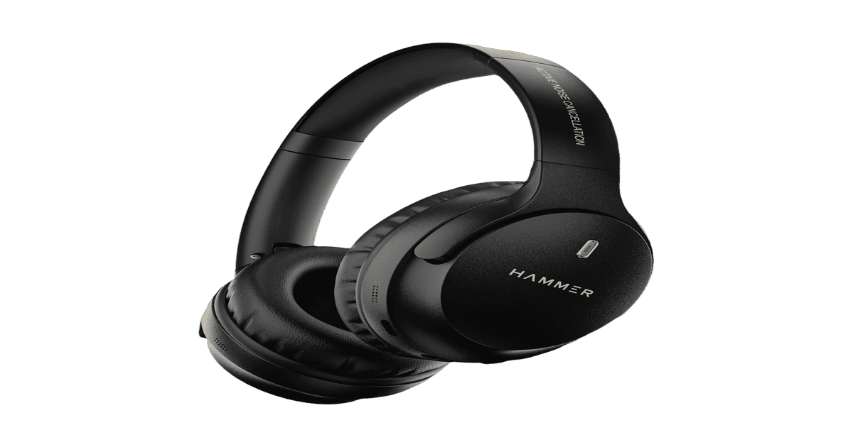 Buy Hammer Bash Vivid ANC Wireless Bluetooth Over-Ear Headphones with ...