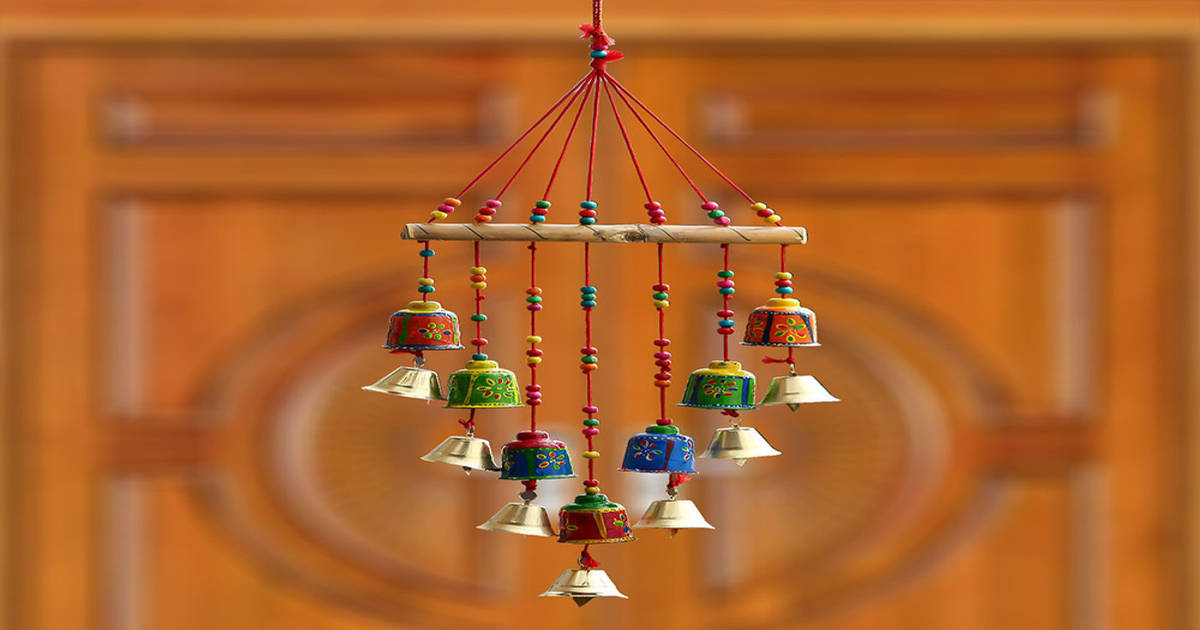 Buy eCraftIndia Decorative Hanging Bells (Beads Cotton Laces Fancy ...
