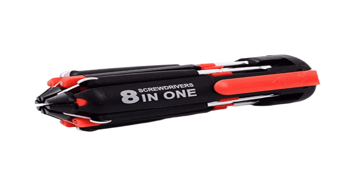 Buy SE7EN Foldable 8 in 1 Screwdriver Kit with 6 LED Light (Black and ...