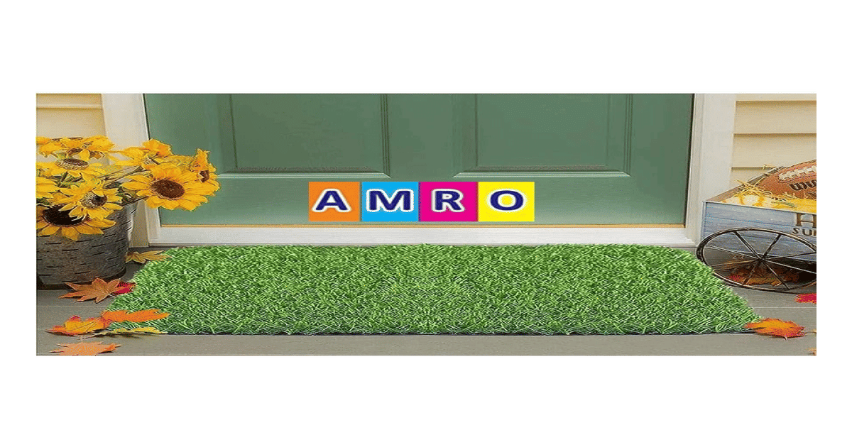 Buy Amro Artificial Grass Floor Mat (Medium, Green) Online (1 Piece) At ...
