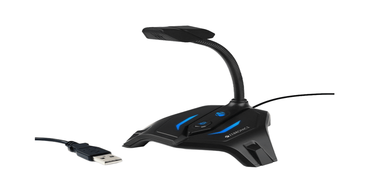 Buy Zebronics Klarity Gaming USB Mic Premium, 360 Degree tilt, LED ...