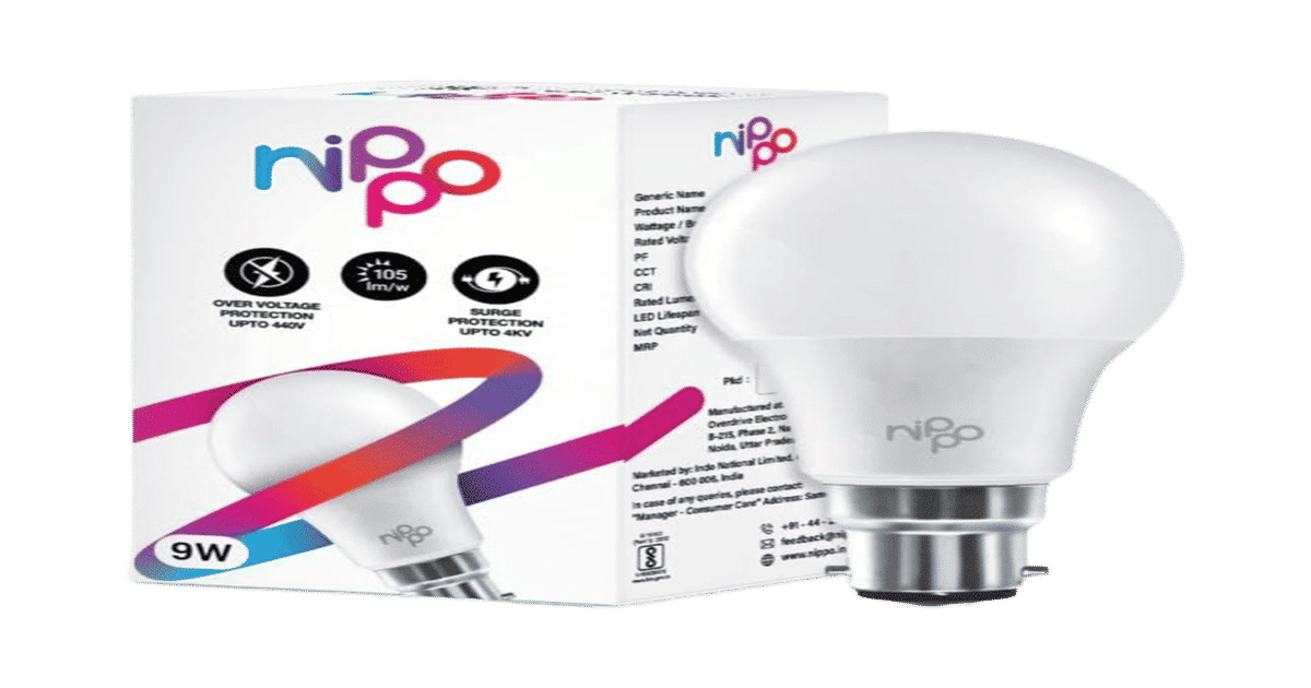 Buy Nippo 9 W Round Led Bulb, 6500 Kelvin (White) Online (1 unit) At ...