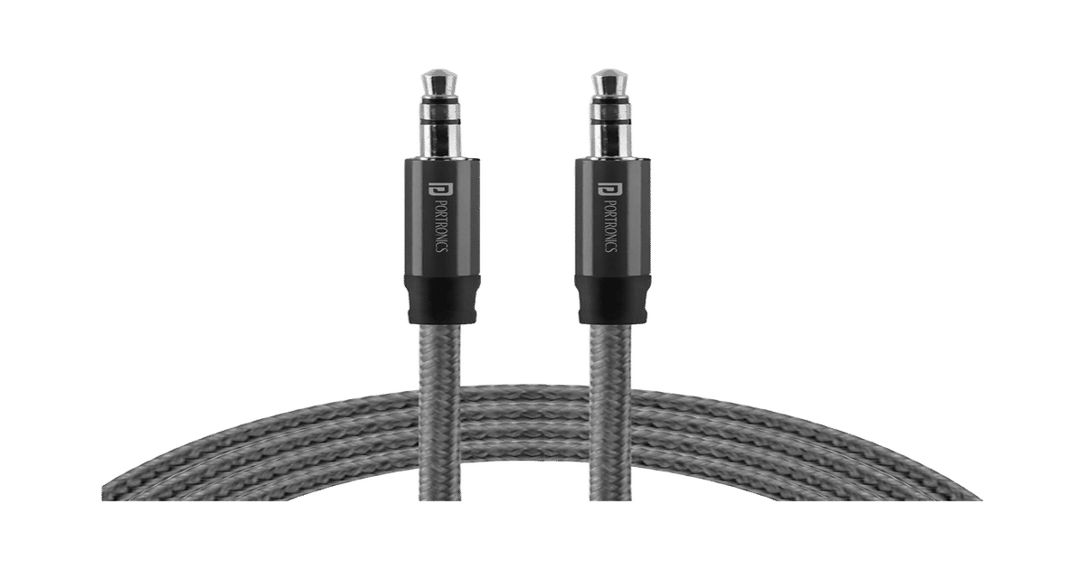 Buy Portronics Konnect Aux 5 1.5 Meter High Quality 3.5mm Aux Cable ...