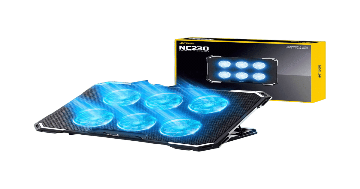 Buy Ant Esports NC230 RGB Laptop Cooling Pad | Silent, USB Powered, 10 ...