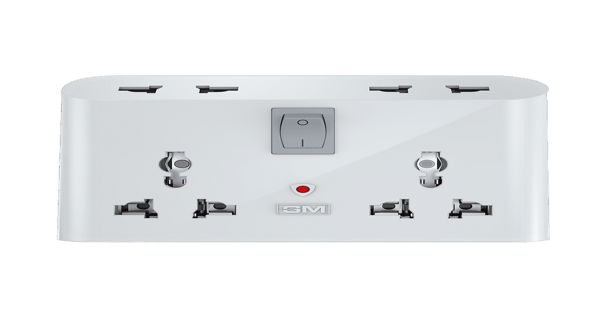Buy GM 3019 3 Pin 6 AMP Universal Multiplug Travel Adapter with 4 ...