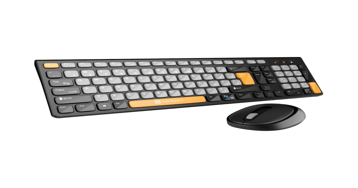 Buy Portronics Key 7 Combo Wireless Keyboard & Mouse Combo - Grey ...