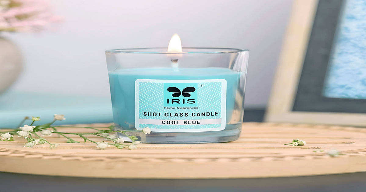 Buy Iris Home Fragrances Shot Glass Candle (40 g, Cool Blue) Online (1 ...