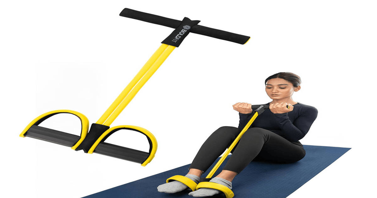 Buy Boldfit Rubber Resistance Tummy Trimmer Abdominal Exerciser (Yellow ...