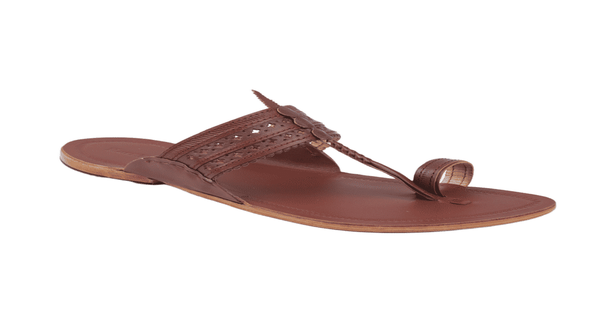 Buy KORAKARI Men Badshah Kolhapuri Chappal (Genuine Leather, 8 UK ...