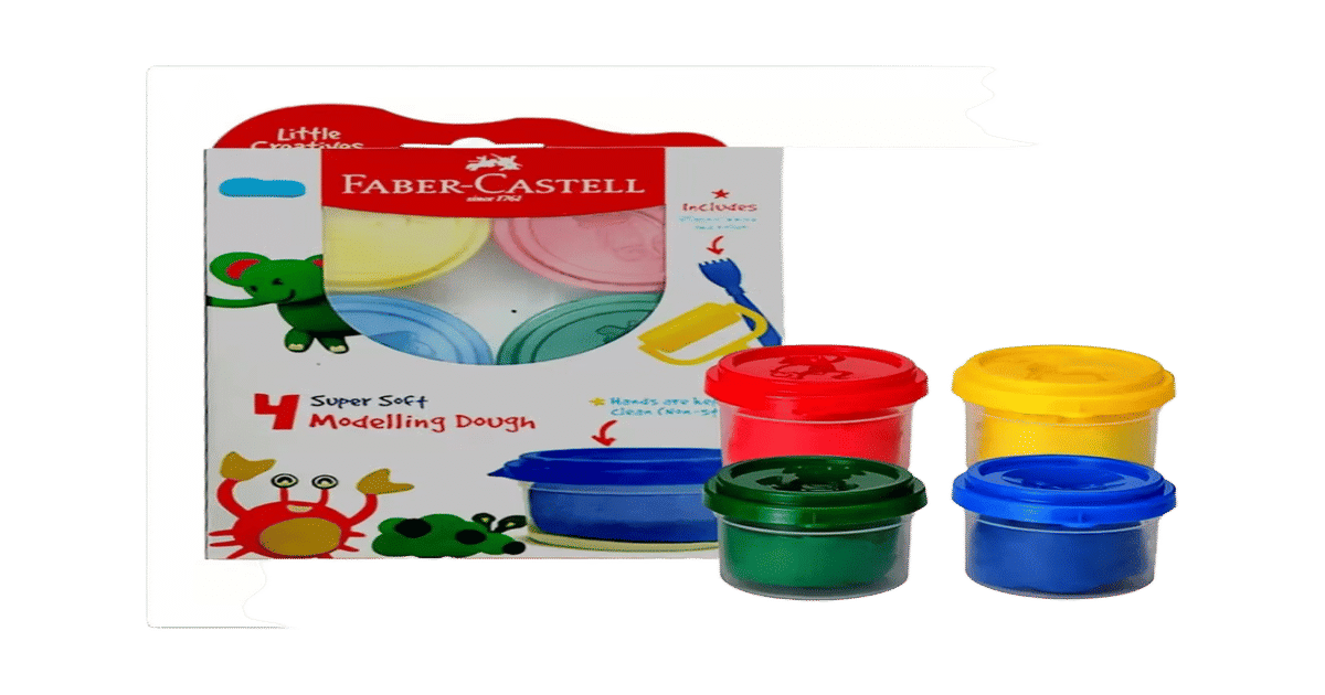 Buy Faber-Castell Little Creative Modelling Dough Set | 4 Shades 50 g ...