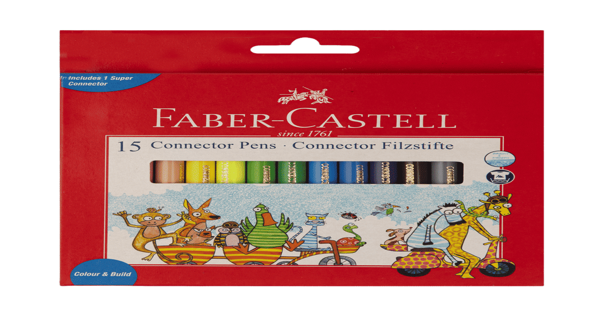 Buy Faber-Castell 15 Shades Connector Pen Set | Free 1 Super Connector ...
