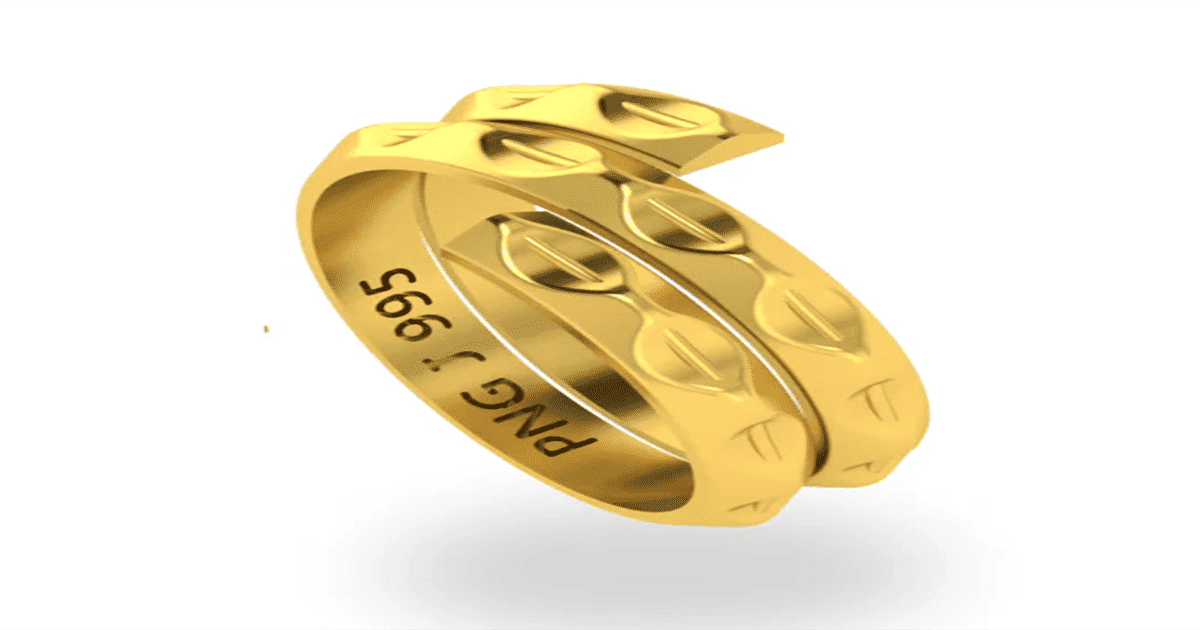 Buy PNG Jewellers Spiral 24 Karat Gold Vedhani (0.5 g) Online () At ...