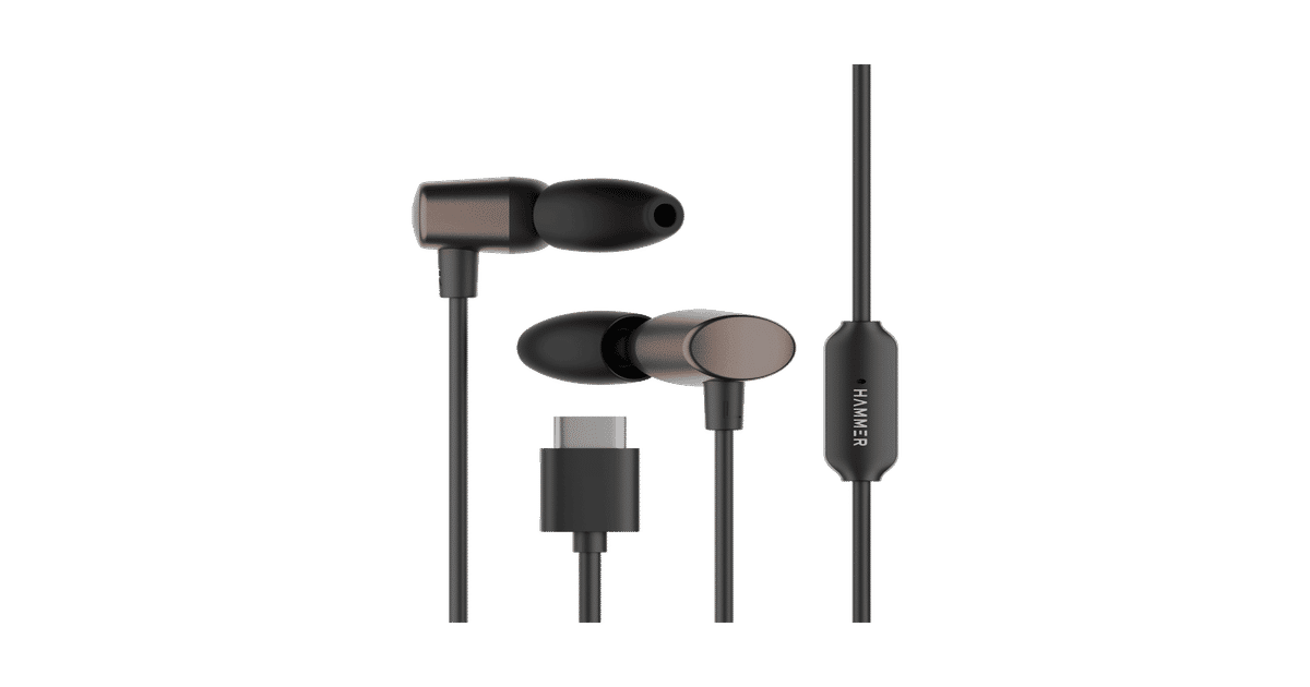Buy HAMMER Nova 2 Type C Wired Earphones with Mic, USB C Earphones ...
