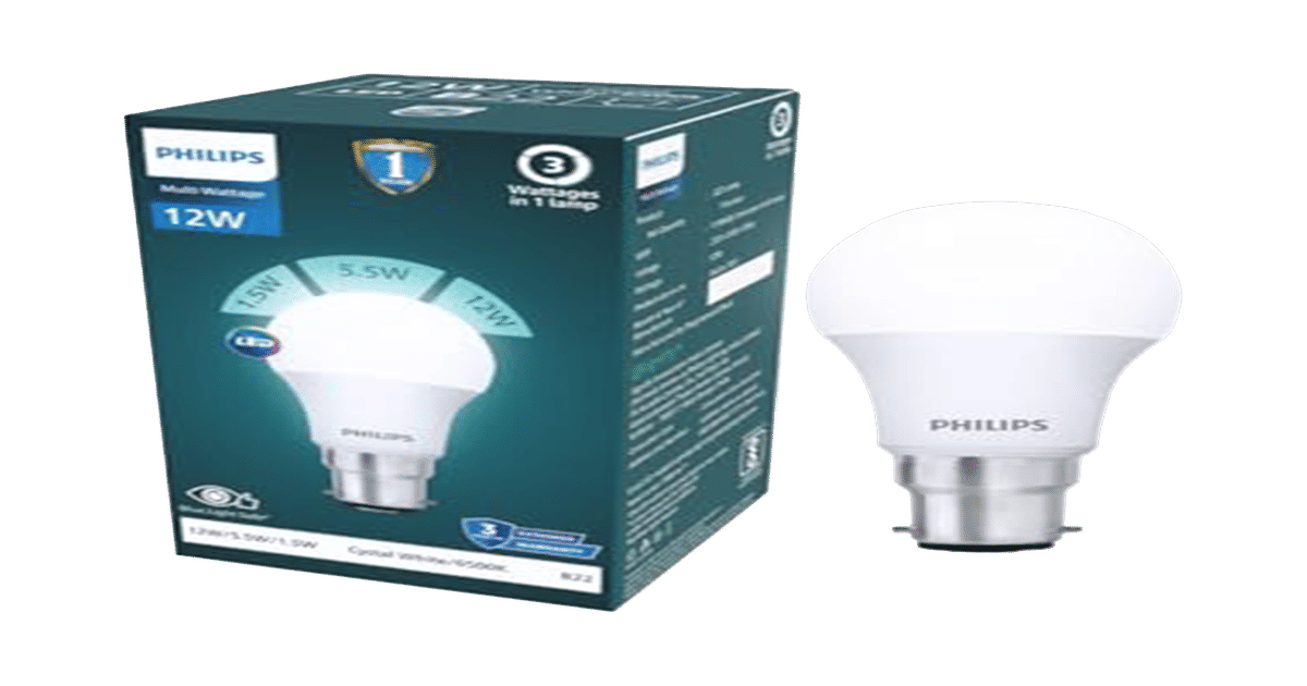 Buy Philips 12W Multipurpose Dimmable LED Bulb B22 with 3-in-1 Wattage ...