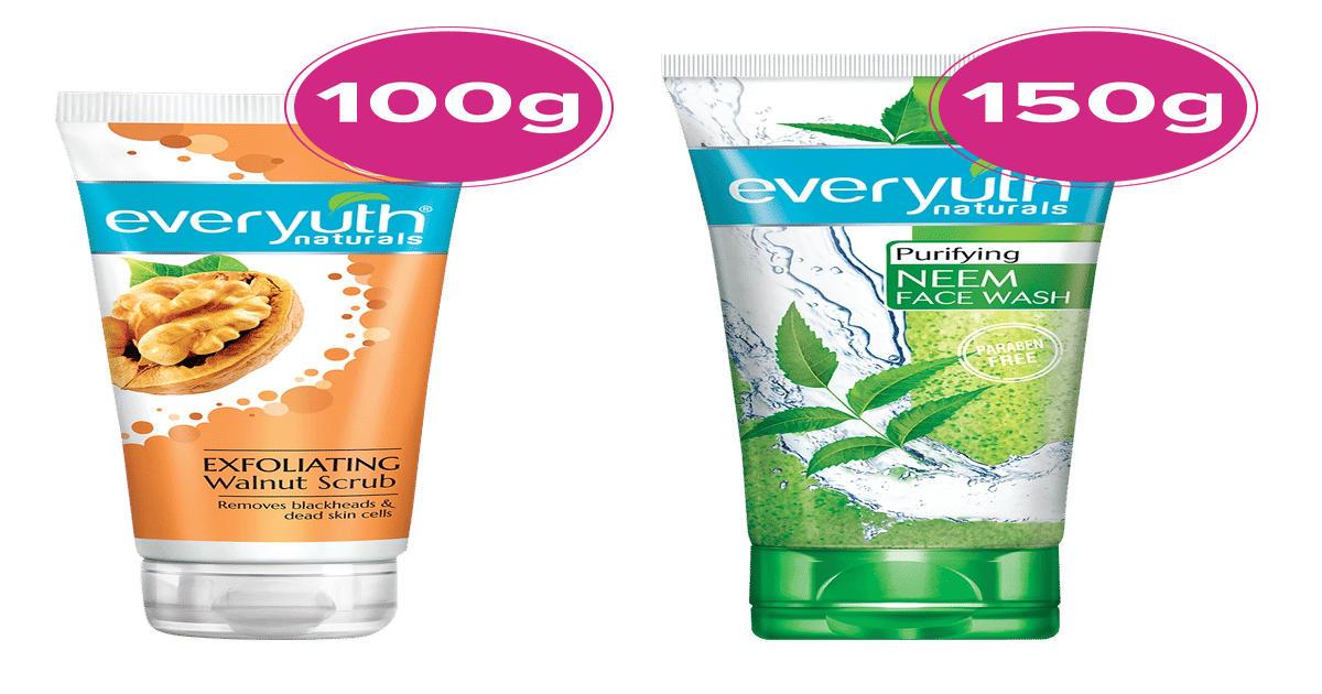 Buy Everyuth Walnut Scrub and Purifying Neem Facewash Combo Online (1 ...