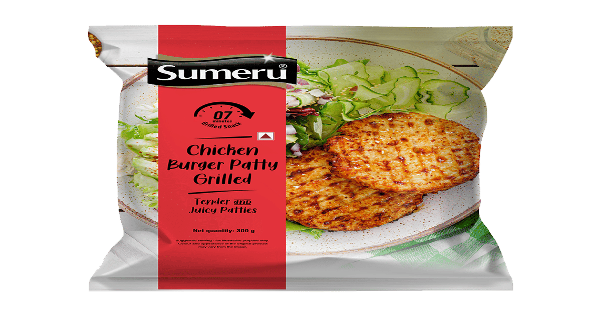 Buy Sumeru Chicken Burger Patty Grilled Online (300 g x 2) At Best Price