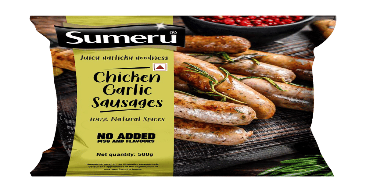 Buy Sumeru Chicken Garlic Sausages Online (500 g x 2) At Best Price