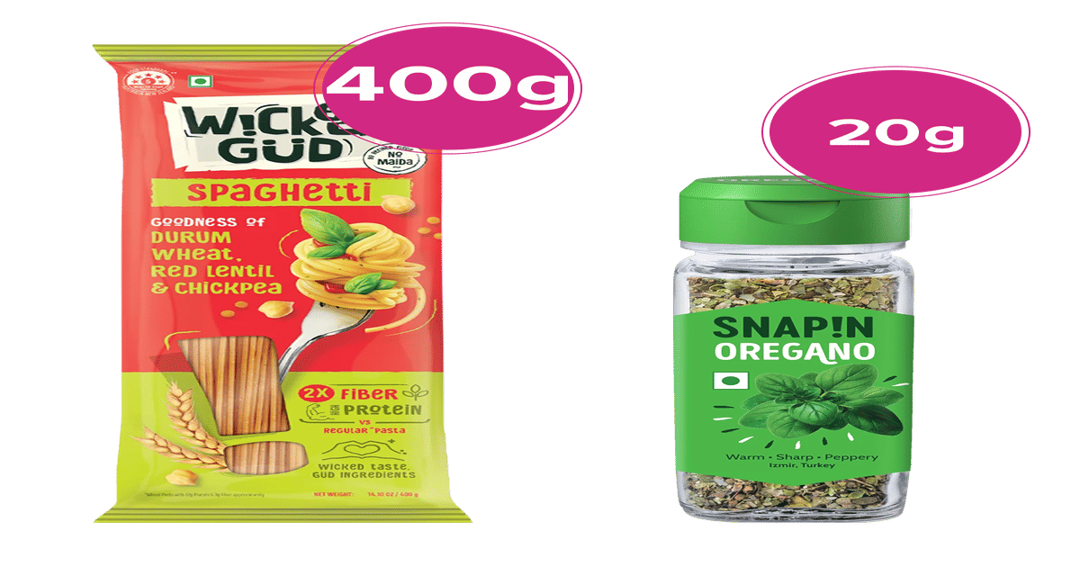 Buy WickedGud Spaghetti Pasta & Snappin Oregano Online (1 Combo) At ...