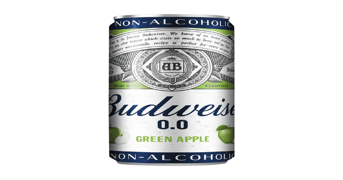 Buy Budweiser Green Apple Non Alcoholic Beer Can Online (330 ml x 6) At ...