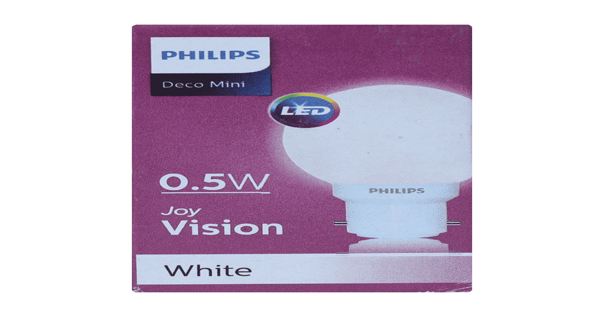 Buy Philips Deco Led Bulb (0.5W) For Energy Efficiency - White Online ...