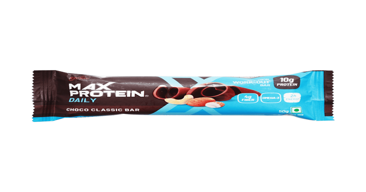 Buy Ritebite Max Protein Bar Choco Classic Protein Bars, No Added Sugar ...