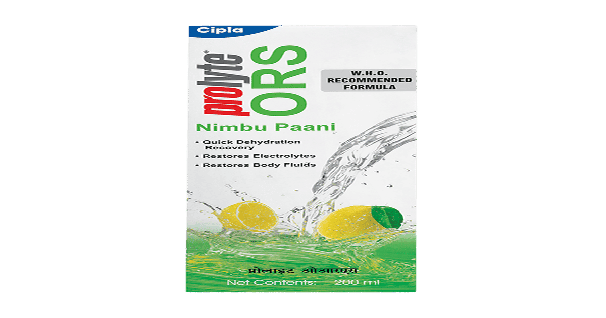 Buy Cipla Prolyte Ors Nimbu Paani Online (200 ml x 2) At Best Price