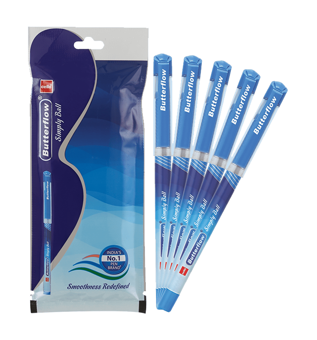 Buy Cello Butterflow Simply Blue Pen Online (1 pack) At Best Price